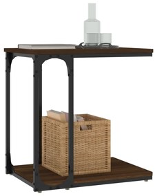 Odkládací stolek hnědý dub 50 x 35 x 52 cm kompozitní dřevo - Default Title