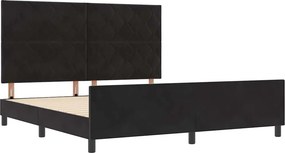 Postel s boxspringem s čelo Černá 180 x 200 cm samet 3345025