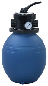 vidaXL Bazénová písková filtrace s 4polohovým ventilem modrá 300 mm