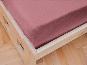Jersey prostěradlo do dětské postýlky starorůžové 70 x 140 cm