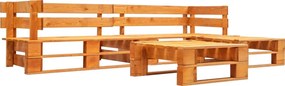 vidaXL 4dílná zahradní sedací souprava z palet dřevo [277424] Barva: medová hnědá