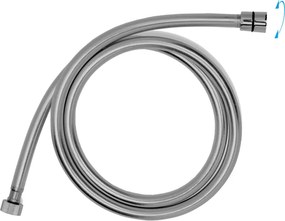 HS 07 Sprchová hadice 150 cm, ANTI TWIST, šedo - stříbrná