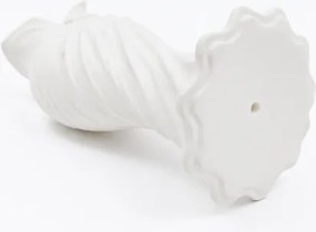 váza, styl půvab, plast, 12x4x4 cm, bílá, Dekorino VD0260022