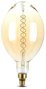 Žárovka Filament LED E27 8W BF180 bílá teplá V-TAC VT-2168D Amber Dimmable