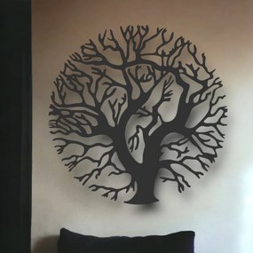 Strom života 3 - kovový obraz na zeď Velikost: 200cm, Barva: Black