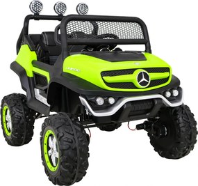 Ramiz Mercedes Benz Unimog elektrické autíčko pro děti zelené + pohon 4x4