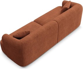 Manšestrová pohovka v terakotové barvě 255 cm Campi – Cosmopolitan Design