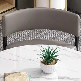 LuxuryForm DESIGN Jídelní set MONTE 4+1 - šedý / bílý