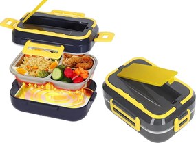 VERK Ohřívací box na jídlo 12V/220V - černý