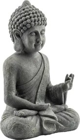 Outsunny Zahradní socha, sedící Buddha z oxidu hořečnatého, duchovní dekorace 32 x 23 x 51 cm, tmavě šedá