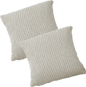 Super strečové potahy GLAMOUR smetanové dvojkřeslo s dřevěnými rukojeťmi (š. 140 - 170 cm)