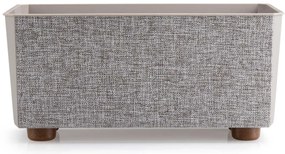 PLASTOVÝ KVĚTINÁČ SALVIA TX 28,5X17 CM BÉŽOVÁ