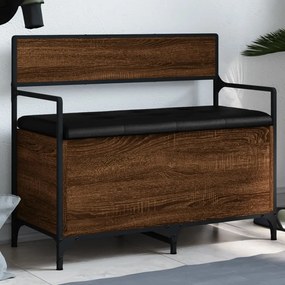 Úložná lavice hnědý dub 85,5 x 42 x 73,5 cm kompozitní dřevo - Default Title