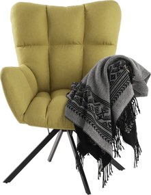 Designové otočné křeslo, pistáciová / černá, KOMODO