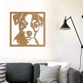 dřevo života Dřevěná dekorace psa Jack Russell teriér Zvolte rozměr (cm): 80x80, Zvolte barvu dekoru: Buk