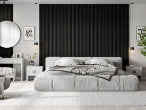 Mexen Lam-B, akustické stěnové lamely 275 × 30 cm, HDF deska 4 mm, technická dýha, dub černý stříbřitý, S100-275307-3015-025