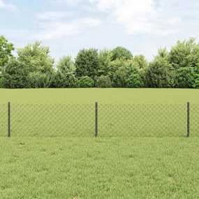 Plot s řetězovým odkazem a sloupkem 10 x 0,4 m Šedá Síťovina 3336257