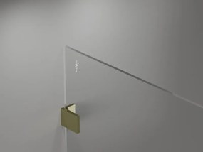 Mexen Lunar sprchová stěna pravá 150 x 200 cm, 8mm čiré sklo, zlatá lesklá, 830-150-000-50-00-P