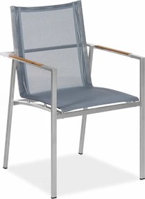 Sada 4 ks zahradních židlí Monzu šedá