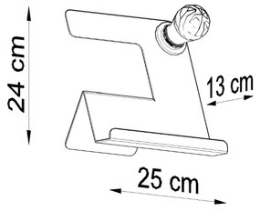 INCLINE Stolní lampa, bílá SL.0668 - Sollux