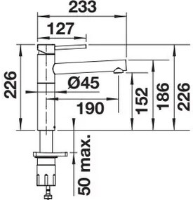Blanco Alta II, stojánková kuchyňská baterie, káva, BLA-527534