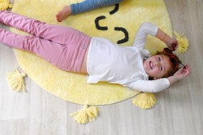 Pratelný koberec ve tvaru slunce sunnio žlutý MUZZA