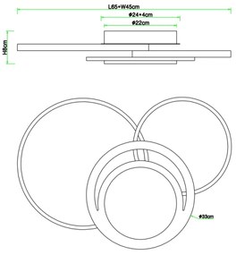Globo 67256-40 - LED Stropní svítidlo NIRRA LED/40W/230V