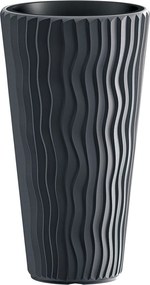 Prosperplast Květináč s vložkou Sandy Slim (antracitová, Š 30 x V 53 x H 30 cm)