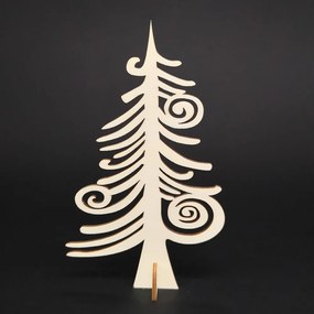 AMADEA Dřevěný 3D strom 15 cm