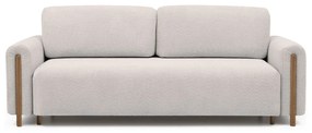 Béžová rozkládací/s úložným prostorem pohovka z textilie bouclé 244 cm Arcadova - II. jakost – ELTAP