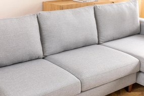 Hanah Home Rohová pohovka BERLIN světle šedá pravá