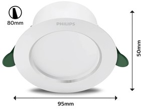 Philips Diamond Cut LED spot Ø9,5cm 360lm/2W 840