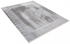 Moderní koberec v šedé barvě s orientálním vzorem v bílé barvě Šířka: 120 cm | Délka: 170 cm
