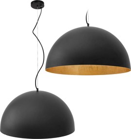 Toolight - Stropní lampa závěsná kovová miska 50cm 1xE27, černá, OSW-05011