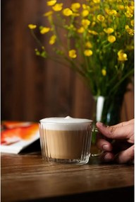 Skleněné šálky v sadě 2 ks na cappuccino 250 ml Livio Duo – Vialli Design
