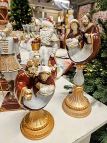 Vánoční dekorace vánoční betlém Svatá rodina na noze - 10*10*20 cm