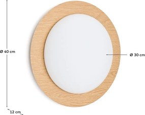 Kovové LED nástěnné svítidlo v přírodní barvě ø 40 cm Novae – Kave Home
