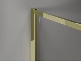 Mexen Kioto-F Sprchová stěna Walk-in s rámem 180 x 202 cm, transparentní 8 mm, zlatá - 800-180-104-50-00
