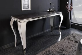 Designová konzole Rococo 140 cm černá / stříbrná