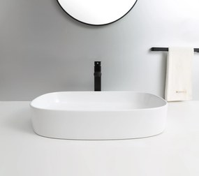 Erga Luella, umyvadlo na desku 610x375x120 mm, bílá lesklá, ERG-V03-9612-WH