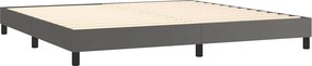 Box spring postel s matrací šedá 200x200 cm umělá kůže 3130743