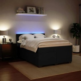 Box spring postel s matrací černá 160x200 cm samet 3288650
