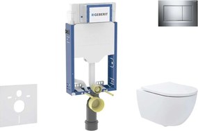 SANITINO - Set předstěnové instalace, klozetu Oudee a sedátka softclose, tlačítko Sigma20, chrom SANI11CA1190