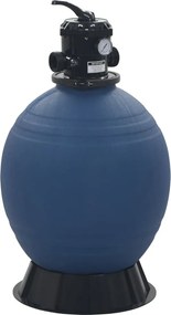 vidaXL Bazénová písková filtrace se 6polohovým ventilem modrá 560 mm [91727]