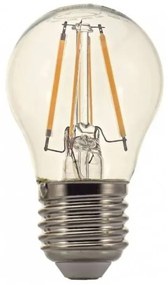 Tesla - LED žárovka FILAMENT RETRO miniglobe, E27, 4W, 230V, 470lm, 10 000h, 2700K teplá bílá, 360st