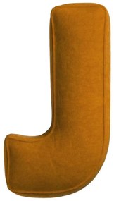 OnaDnes -20% Yellow Tipi Cihlově oranžový sametový polštář písmeno J 40 cm