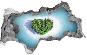 Wallmuralia Nálepka fototapeta 3D Ostrov tvar srdce 95x73 cm
