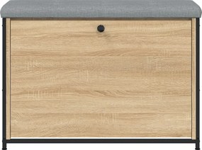 vidaXL Botníková lavice s výklopnou zásuvkou 82 x 32 x 56 cm [835123] Barva: Černá