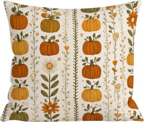 Flanelový povlak na polštář PUMPKIN LINES 45x45 cm, barevný