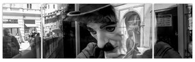 Obraz - Charles Chaplin v Praze (170x50 cm)